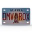 3d Alaska License Plate