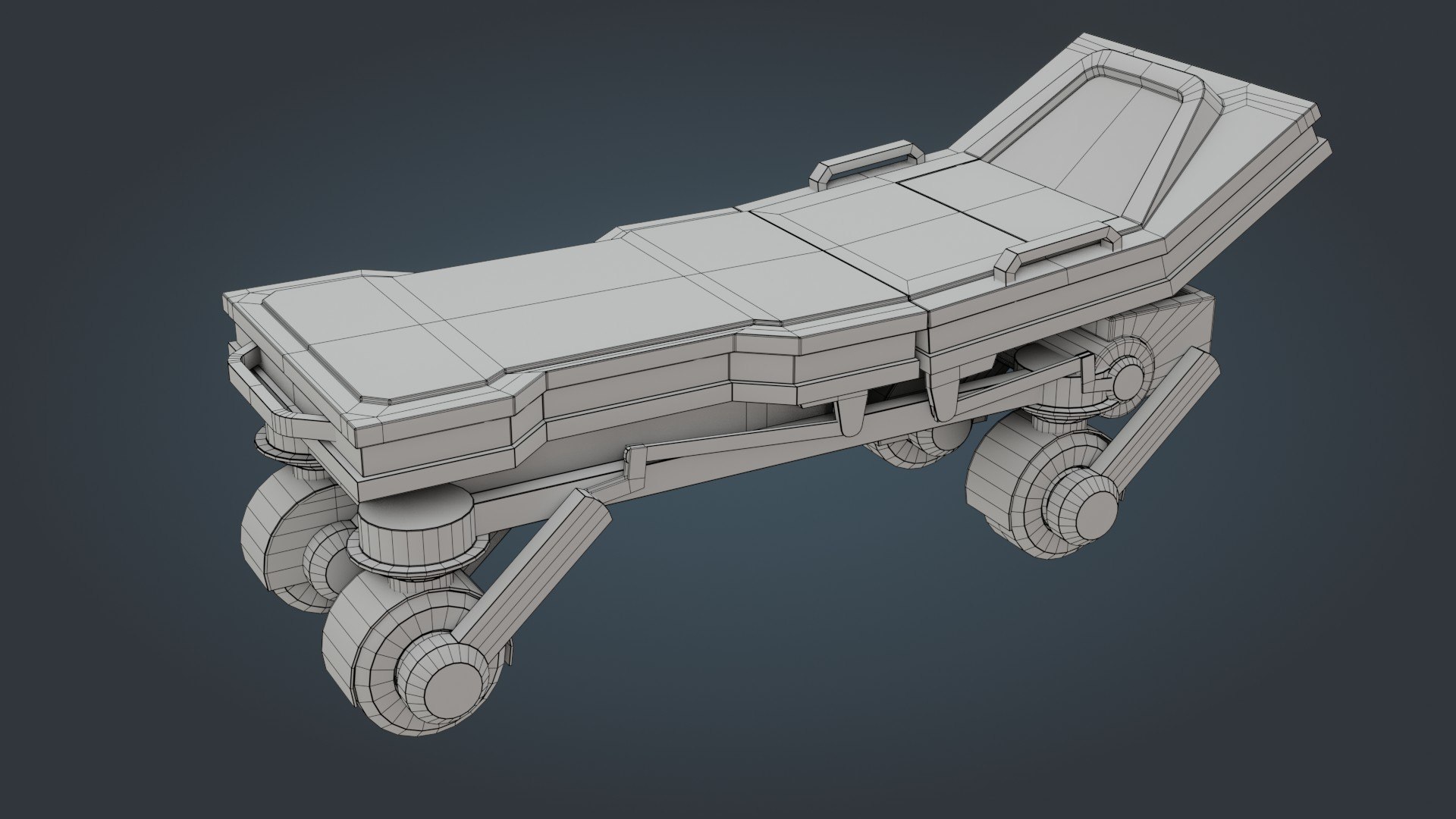 Hospital Stretcher - Low Poly - Game Ready - PBR 3D - TurboSquid 2103357