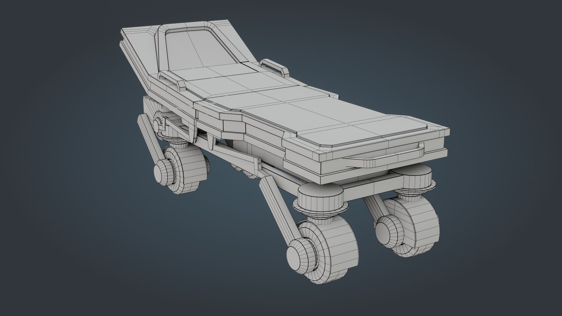 Hospital Stretcher - Low Poly - Game Ready - PBR 3D - TurboSquid 2103357