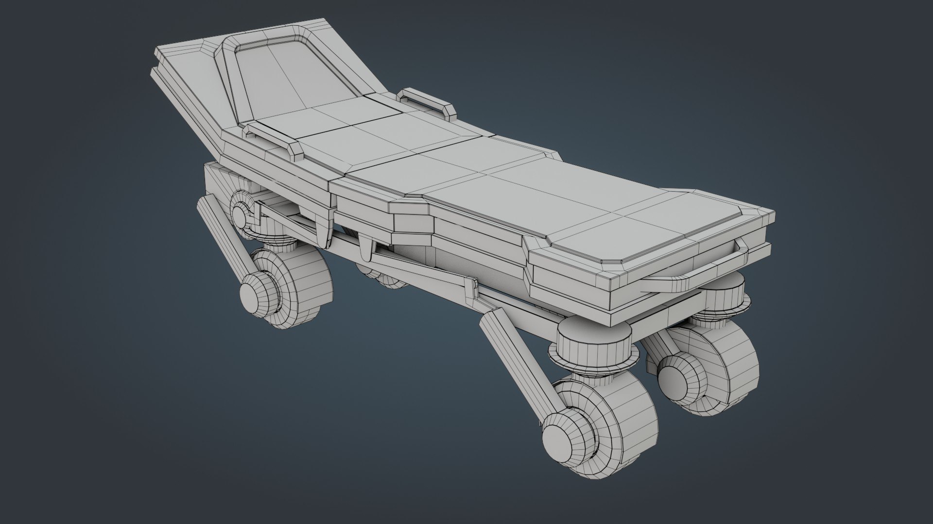 Hospital Stretcher - Low Poly - Game Ready - PBR 3D - TurboSquid 2103357