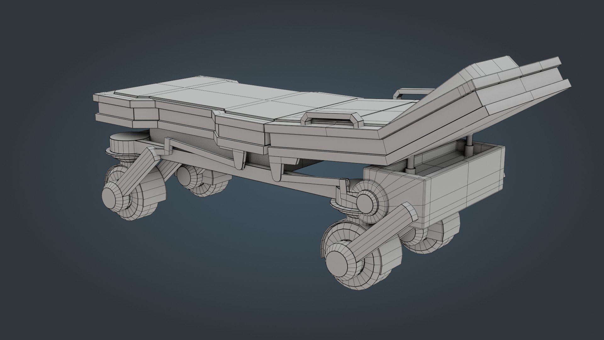 Hospital Stretcher - Low Poly - Game Ready - PBR 3D - TurboSquid 2103357