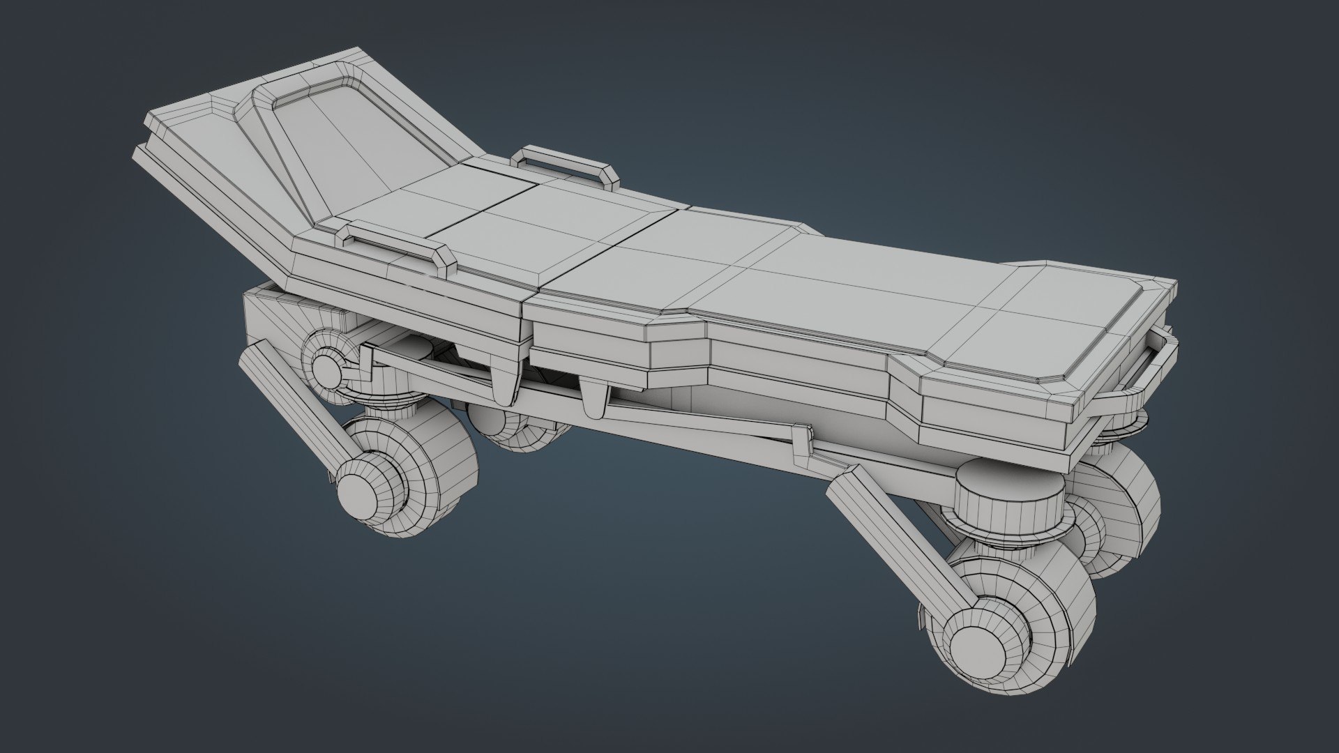Hospital Stretcher - Low Poly - Game Ready - PBR 3D - TurboSquid 2103357