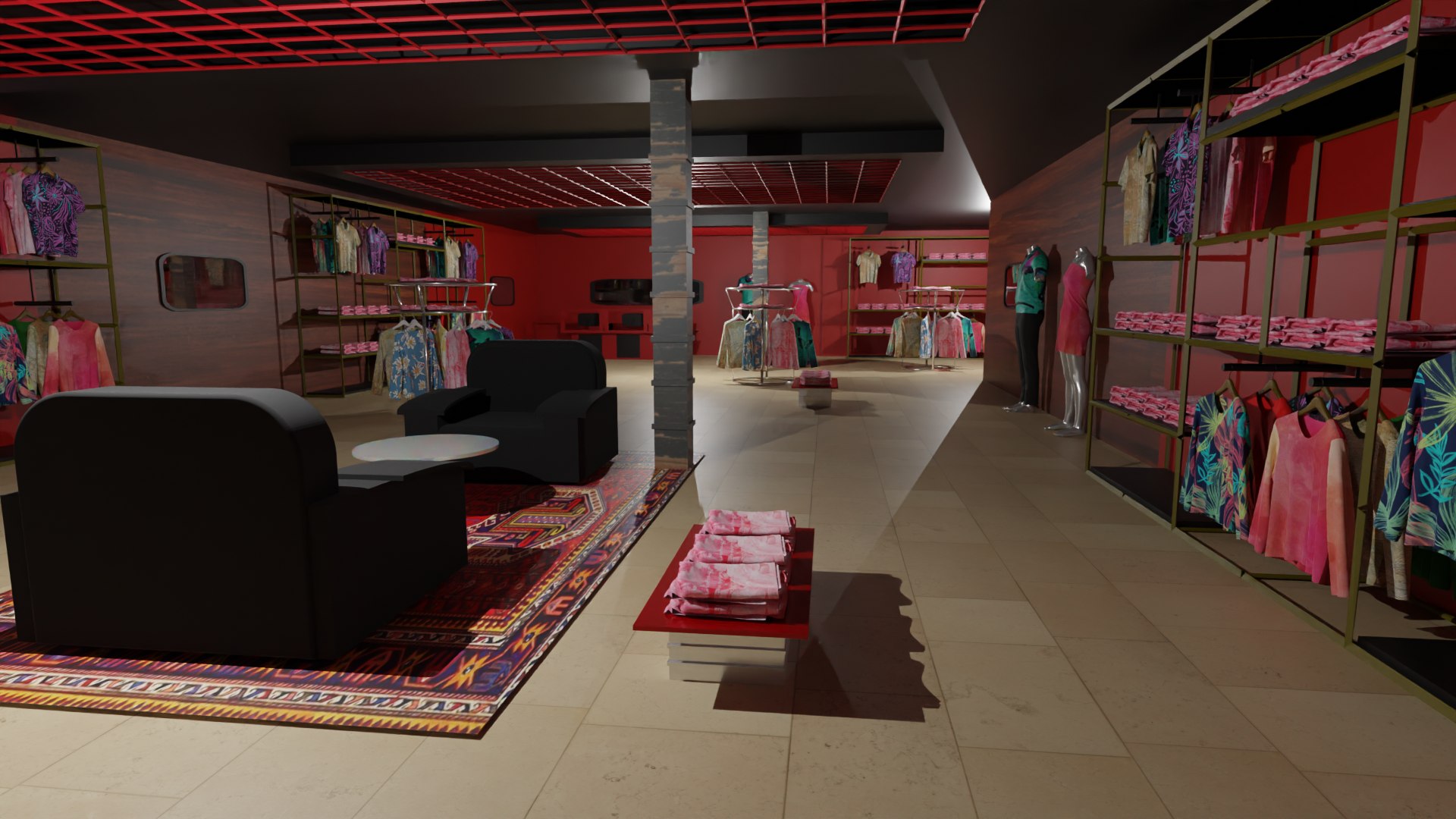 3D Clothing Store Interior - TurboSquid 2157377