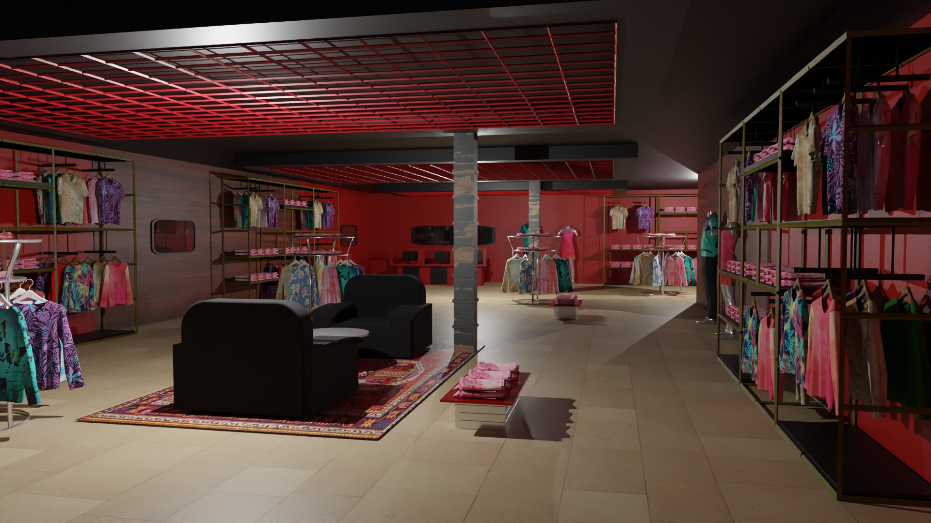 3D Clothing Store Interior - TurboSquid 2157377