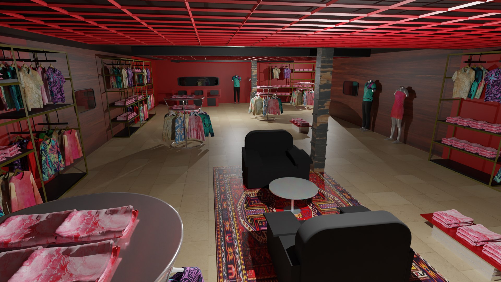 3D Clothing Store Interior - TurboSquid 2157377