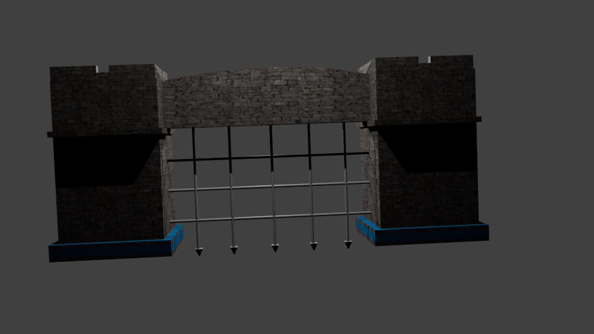 3d Castle Gate Model