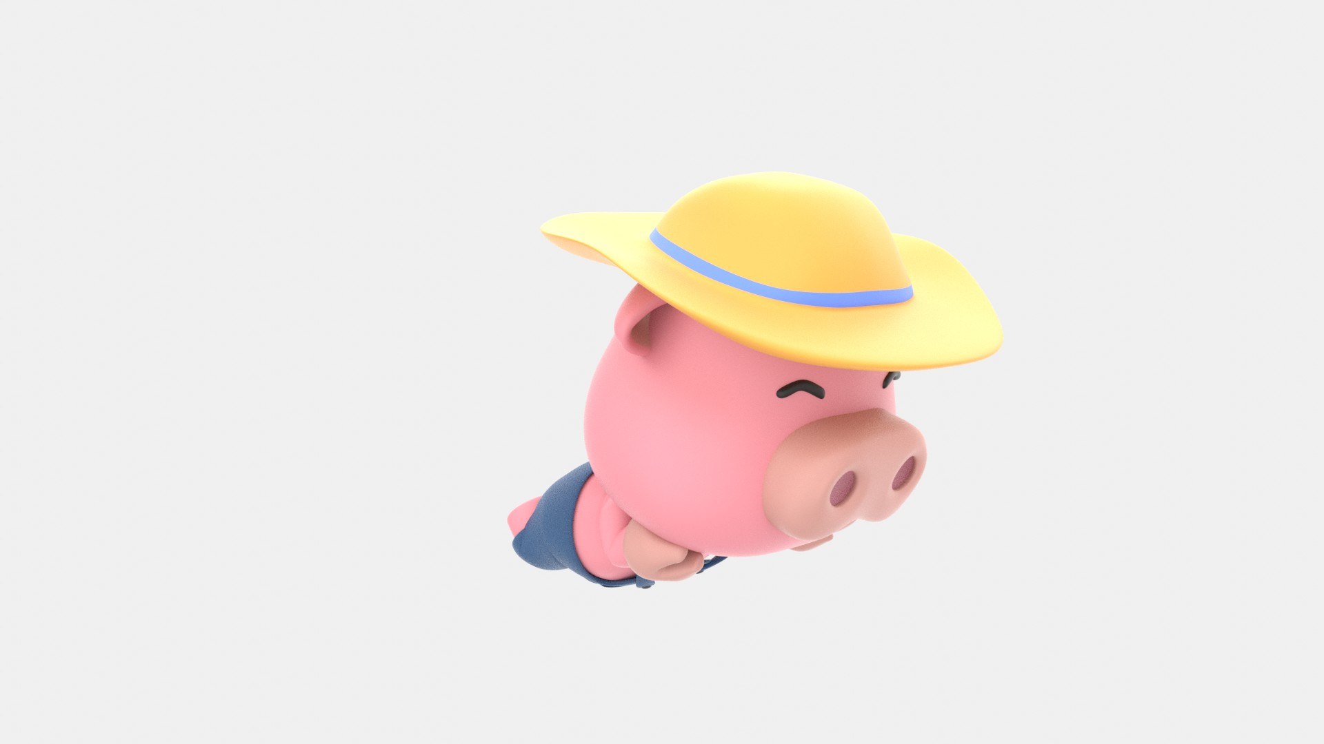 3D Cute Pig 3D Illustration Model - TurboSquid 2239255