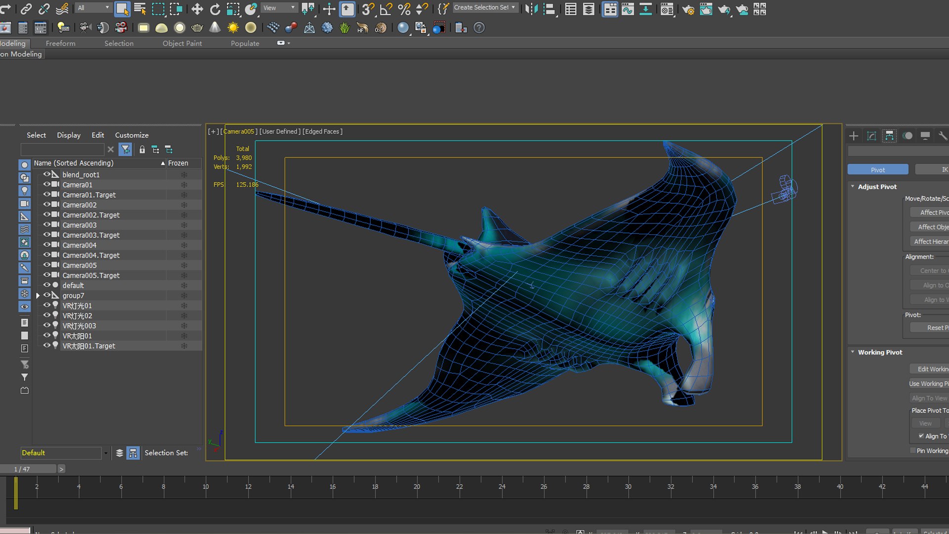 3D Model Manta Mantaray Mantas Devil Fish Shark Giant Reef - TurboSquid ...