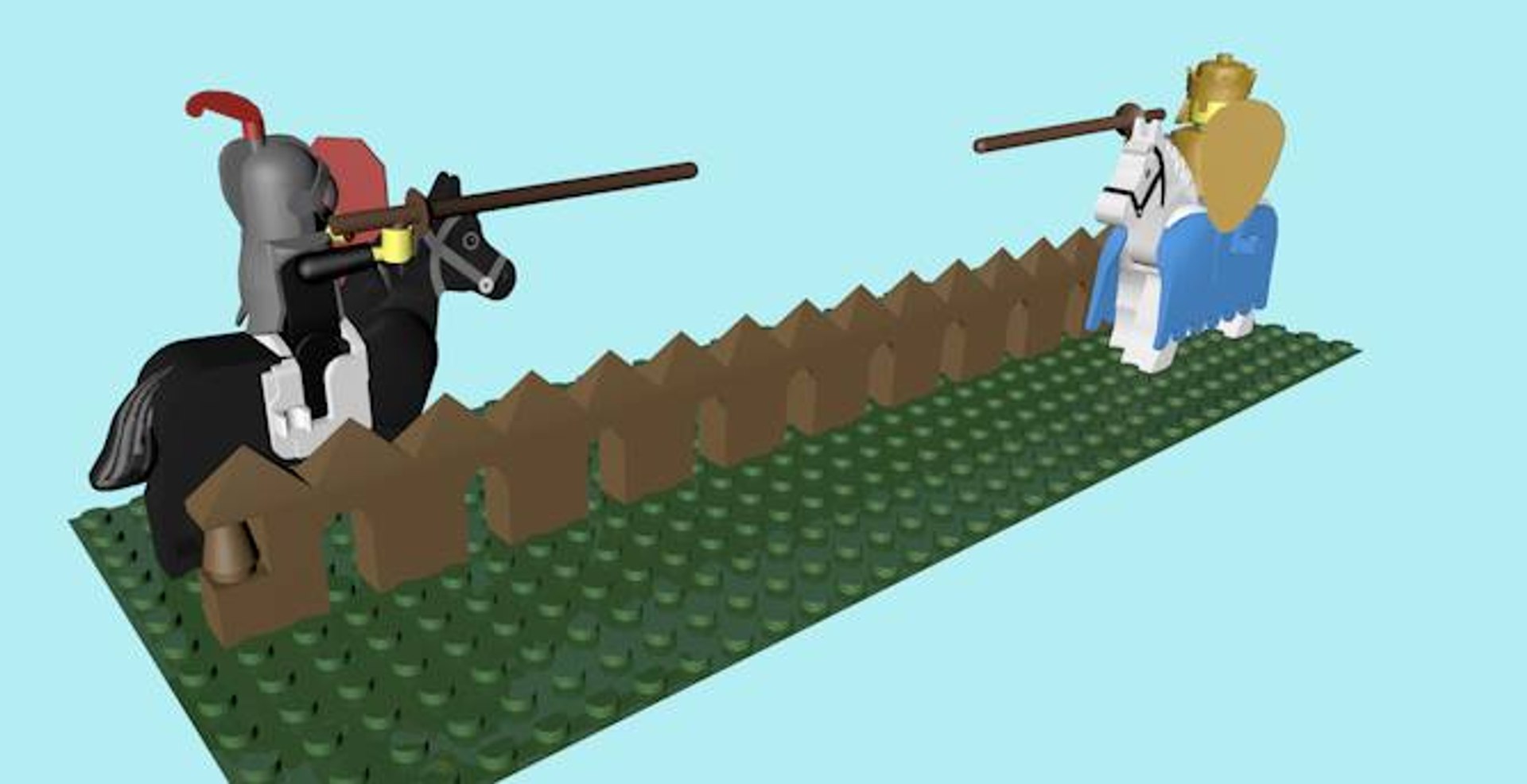 3d Model Lego Joust Knight