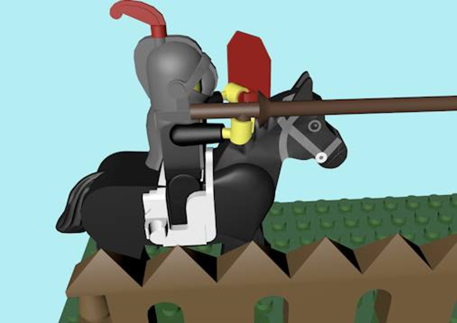 3d Model Lego Joust Knight