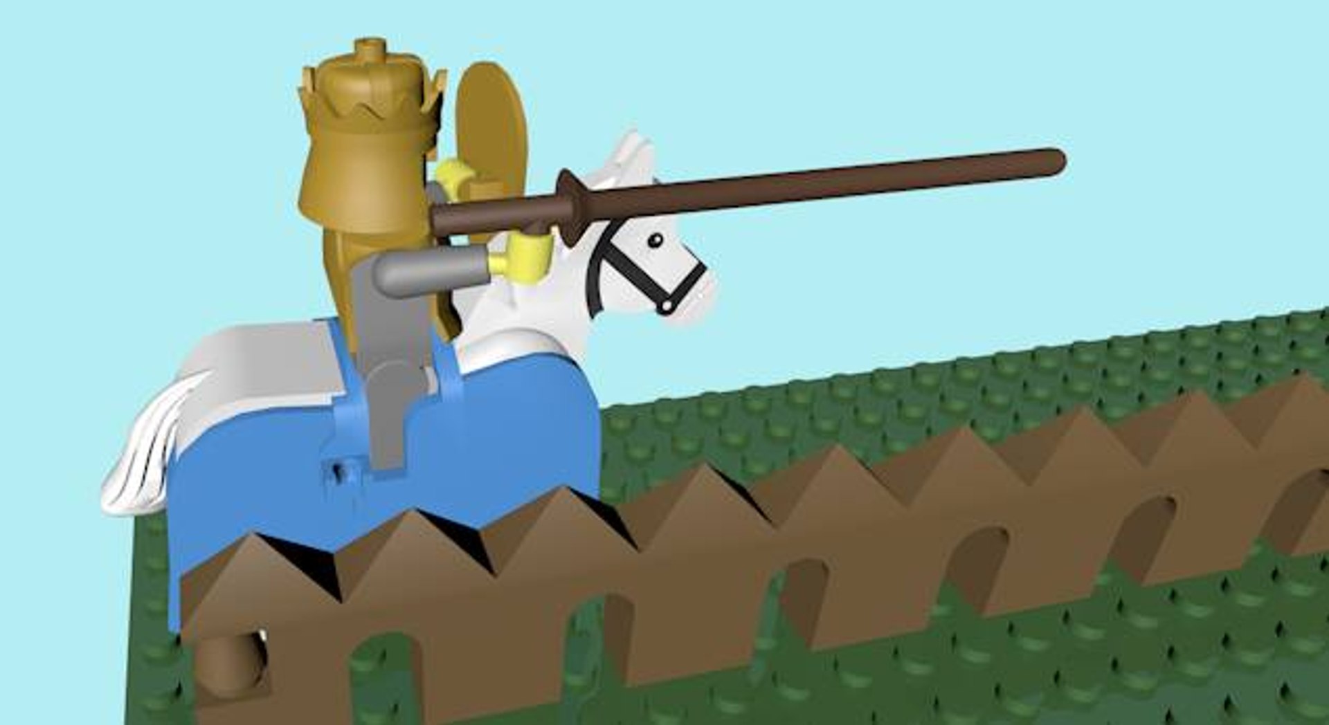 3d Model Lego Joust Knight