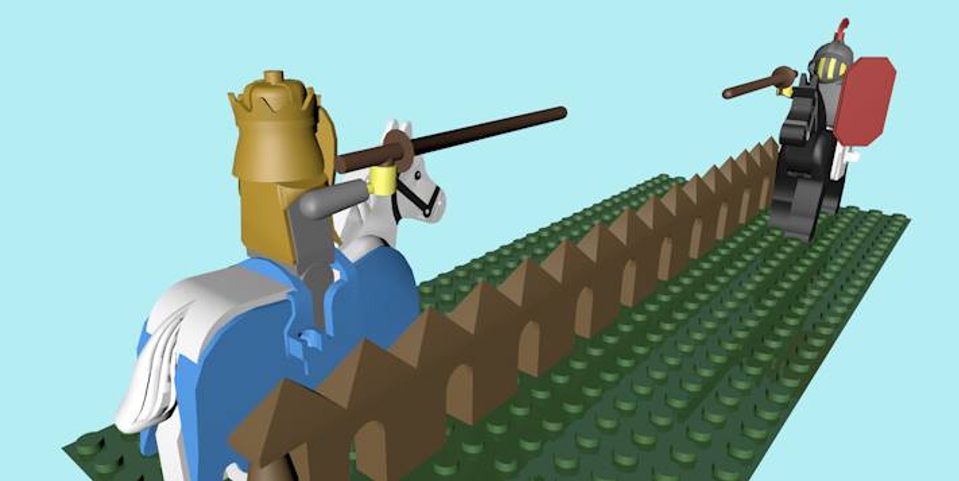 3d Model Lego Joust Knight