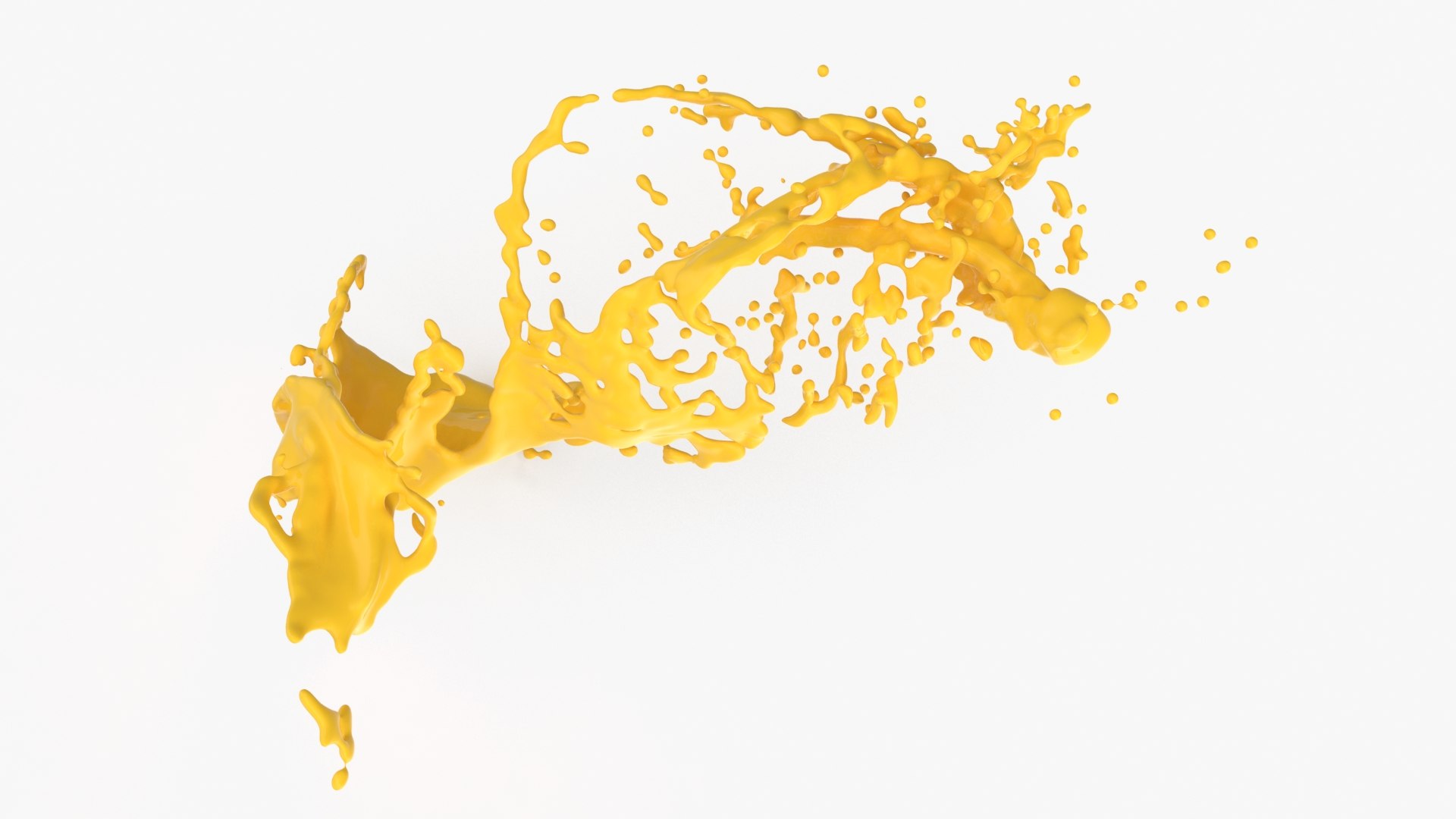 Yellow Splash Bundle 2 3D Model - TurboSquid 1914790