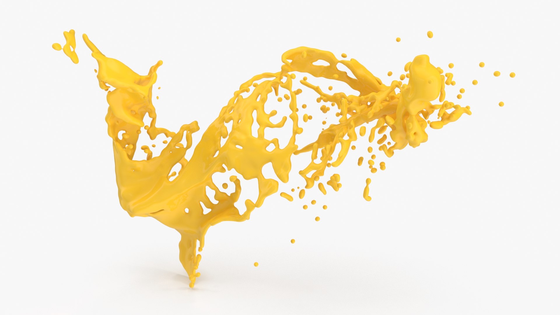 Yellow Splash Bundle 2 3D Model - TurboSquid 1914790