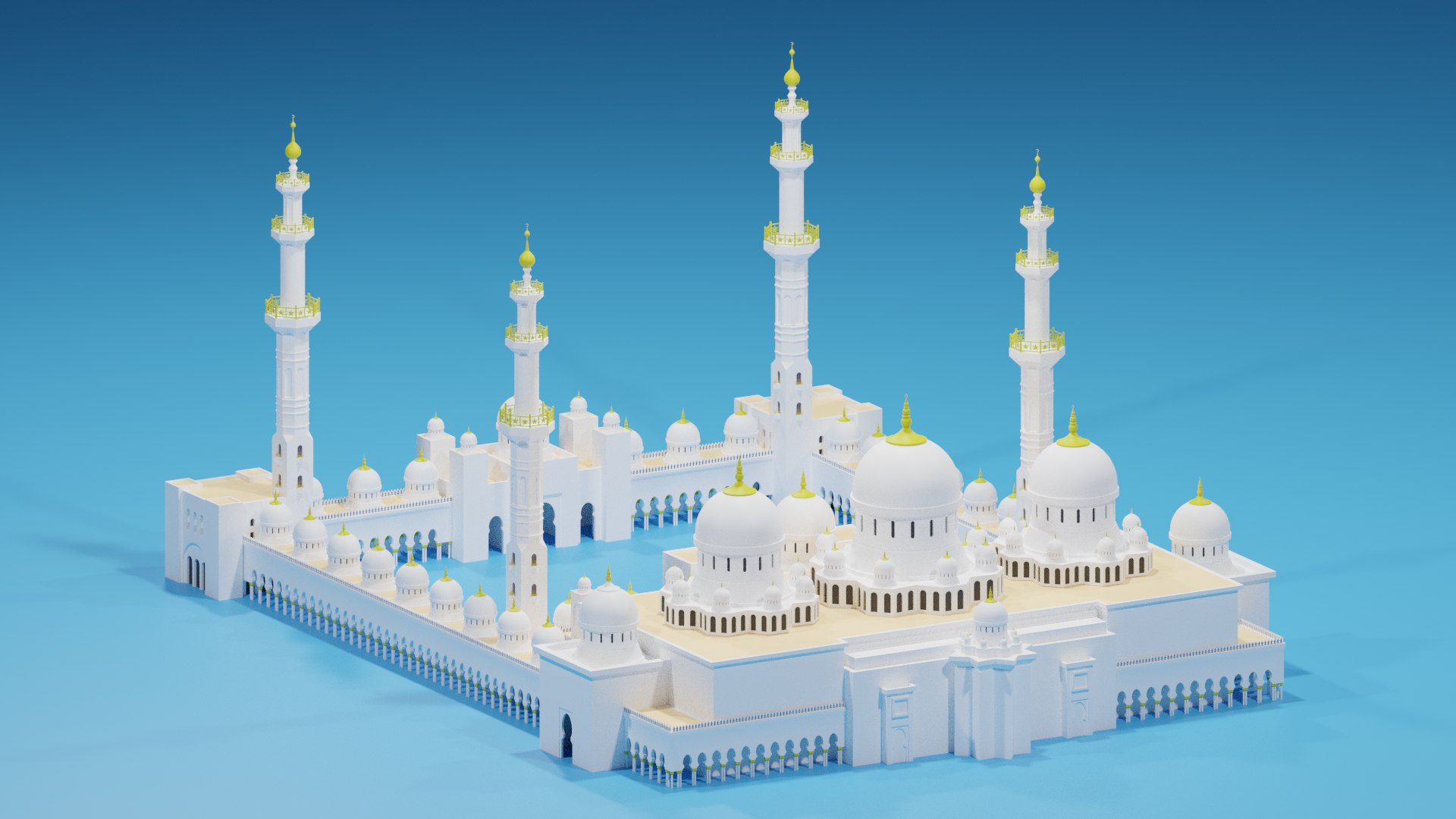 3D Sheikh Zayed Mosque Abu Dhabi UAE - TurboSquid 2053684