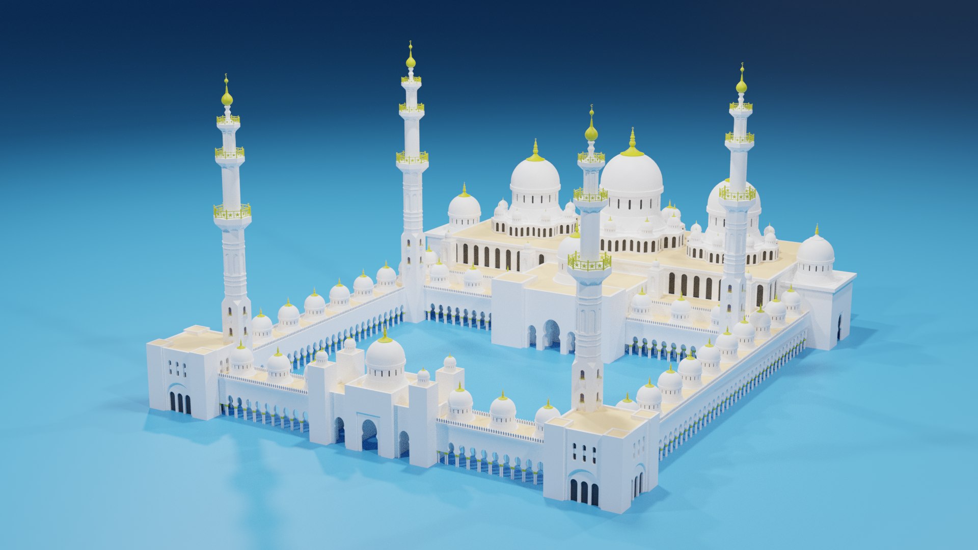 3D Sheikh Zayed Mosque Abu Dhabi UAE - TurboSquid 2053684