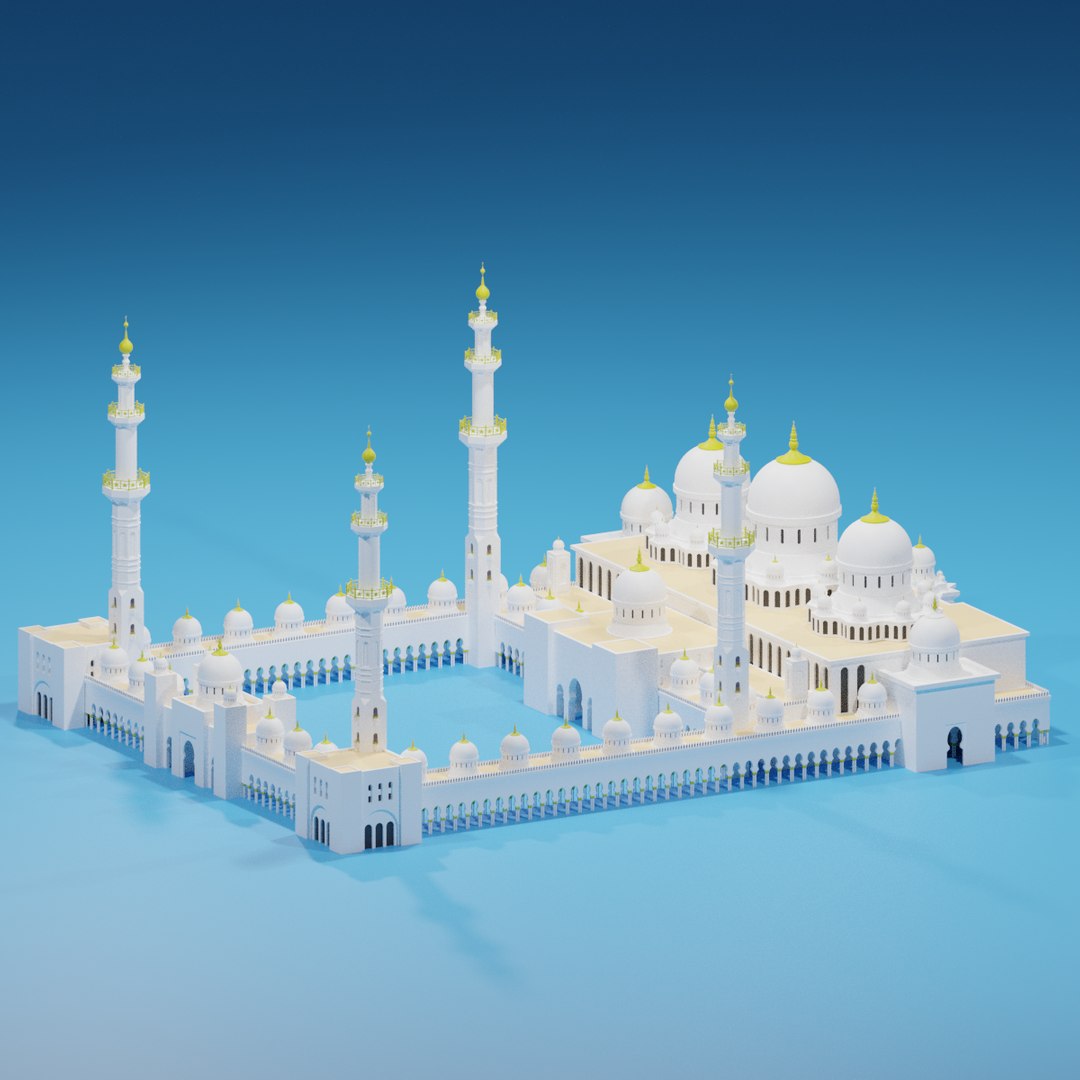 3D Sheikh Zayed Mosque Abu Dhabi UAE - TurboSquid 2053684
