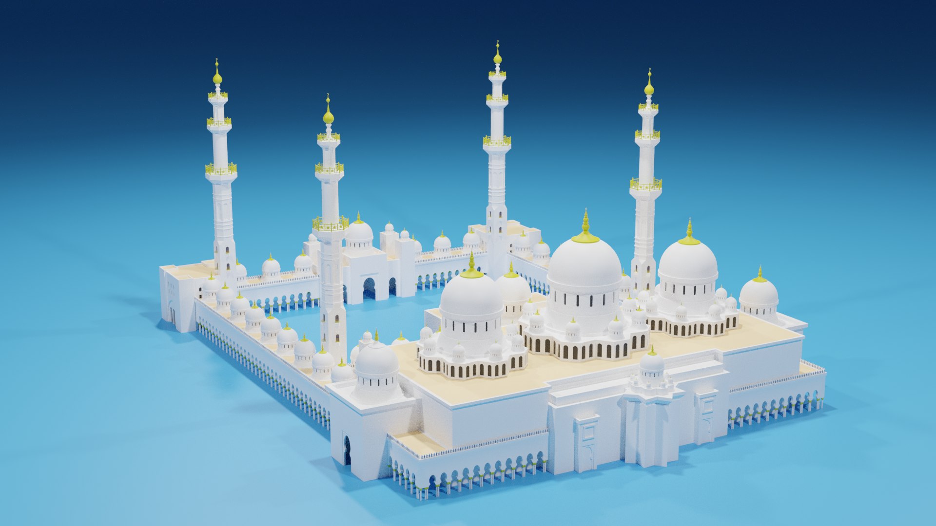 3D Sheikh Zayed Mosque Abu Dhabi UAE - TurboSquid 2053684