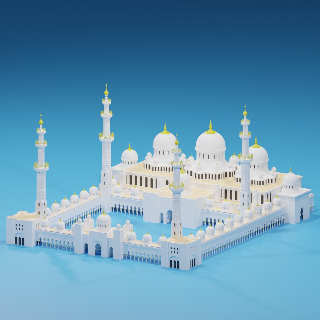 3D Sheikh Zayed Mosque Abu Dhabi UAE - TurboSquid 2053684