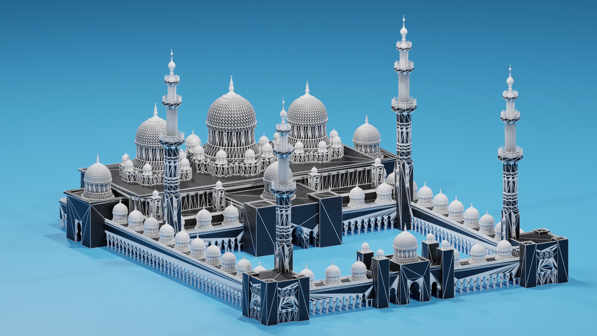 3D Sheikh Zayed Mosque Abu Dhabi UAE - TurboSquid 2053684