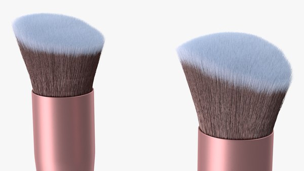 3D Angled and Flat Angled Makeup Brush Fur - TurboSquid 1828172