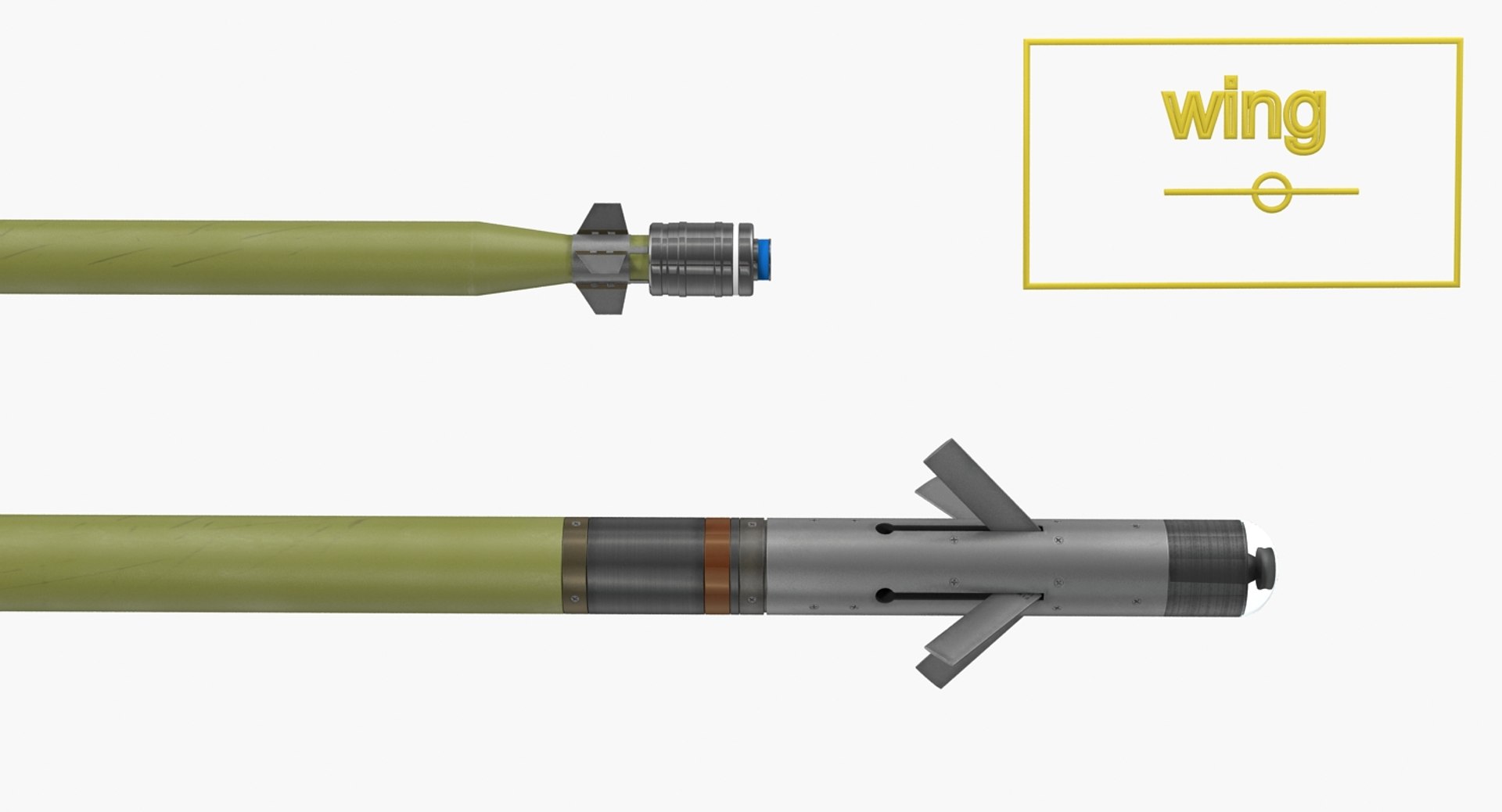 fim-92 stinger missile rigged 3d max