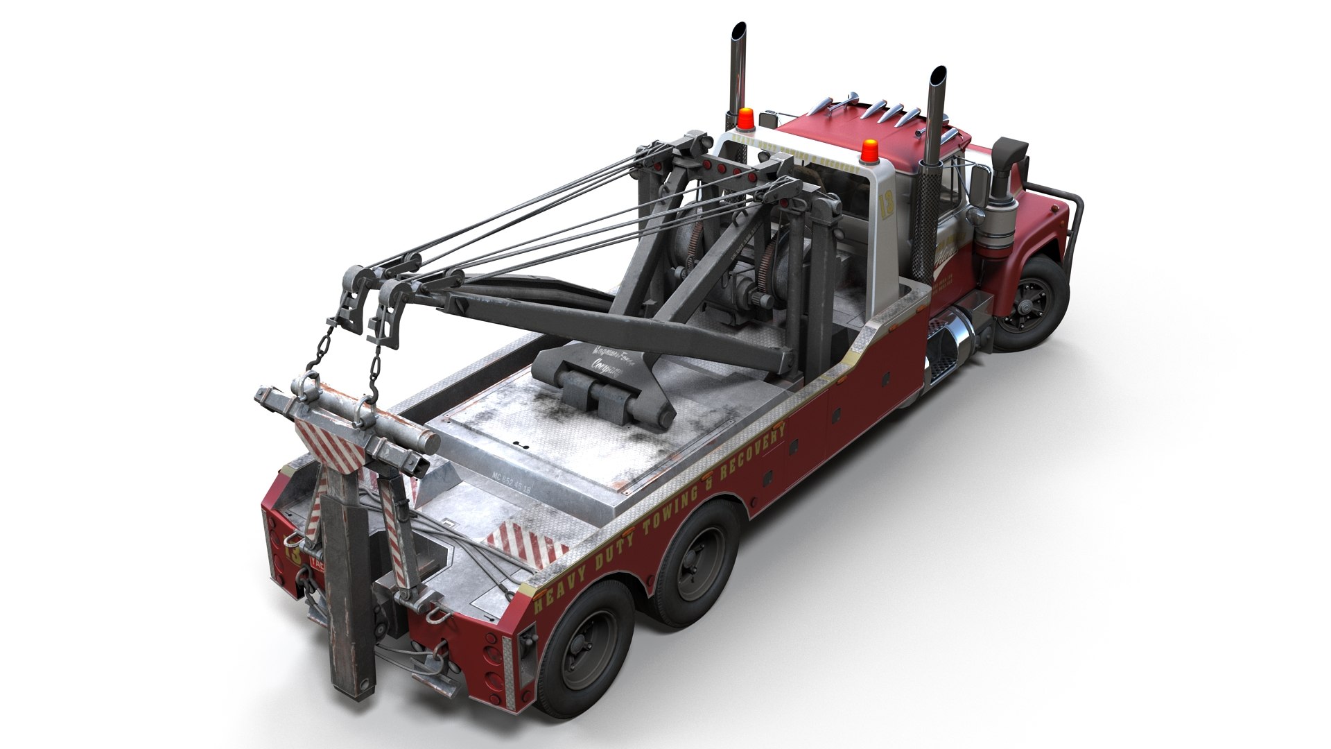 Mack R Wrecker Pbr 3D - TurboSquid 1613386