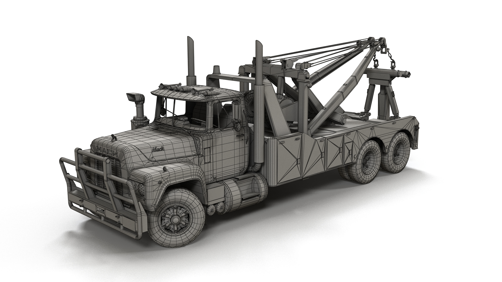 Mack R Wrecker Pbr 3D - TurboSquid 1613386