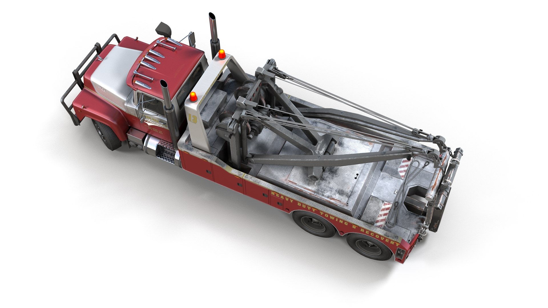 Mack R Wrecker Pbr 3D - TurboSquid 1613386