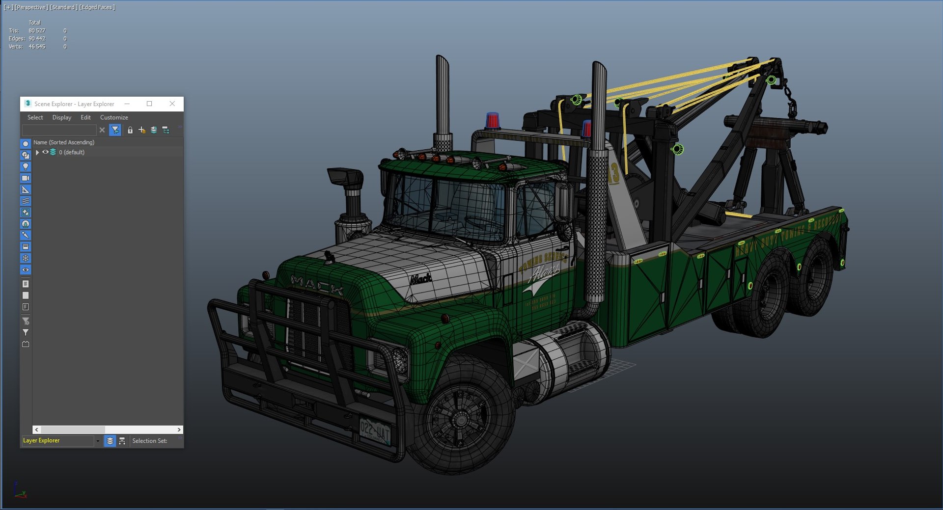 Mack r wrecker pbr 3D - TurboSquid 1613386