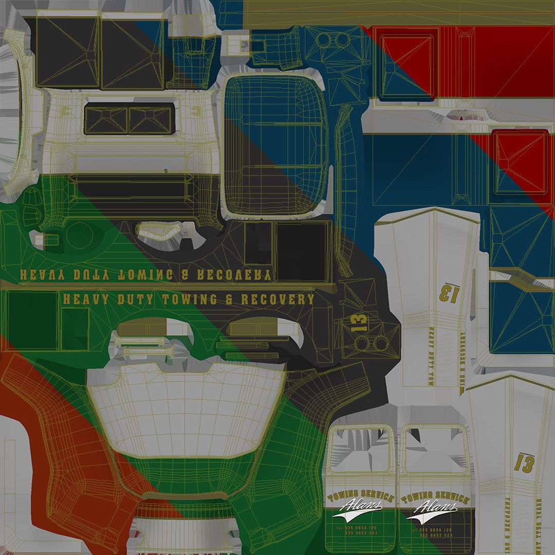 Mack r wrecker pbr 3D - TurboSquid 1613386