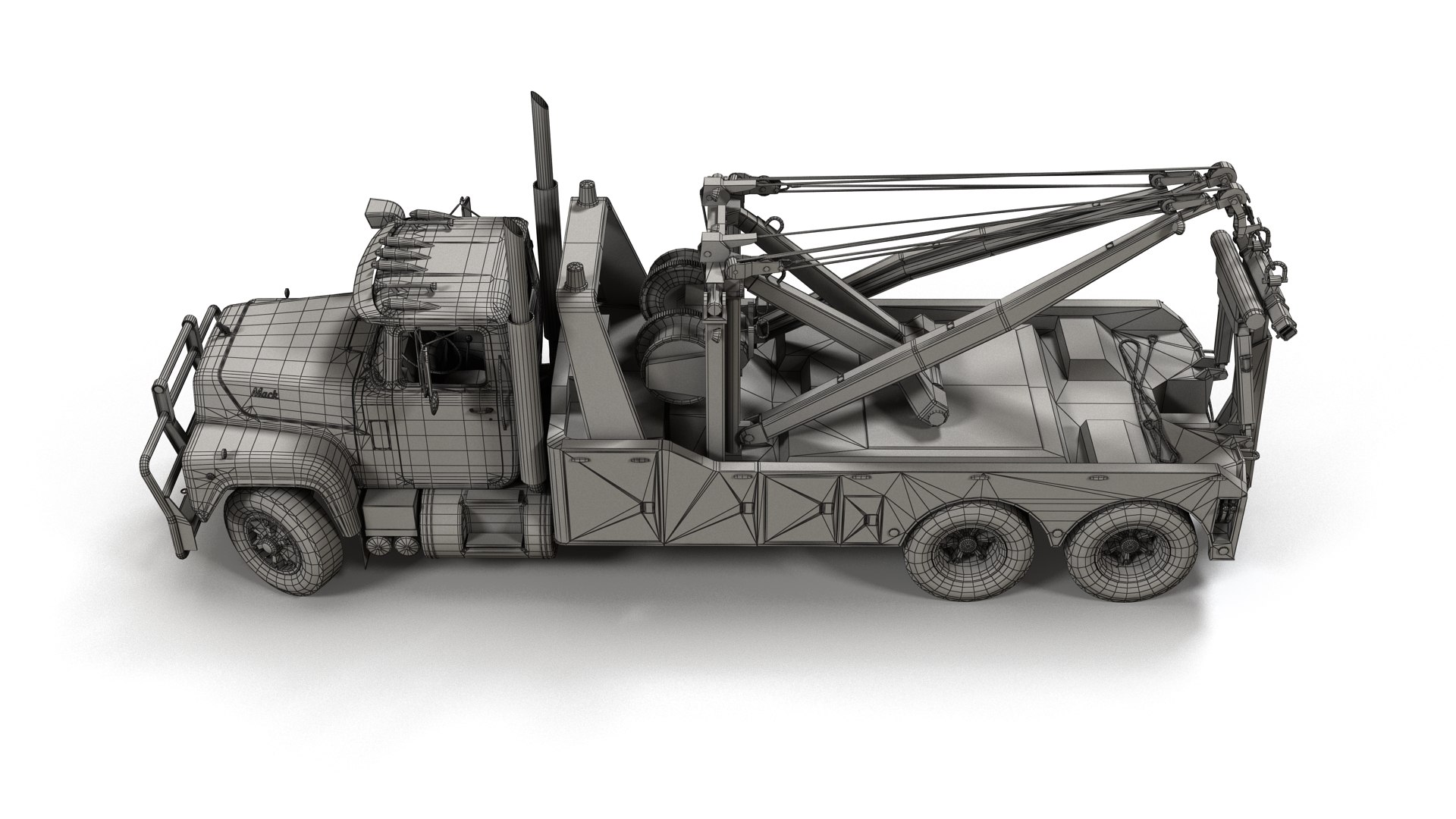 Mack R Wrecker Pbr 3D - TurboSquid 1613386
