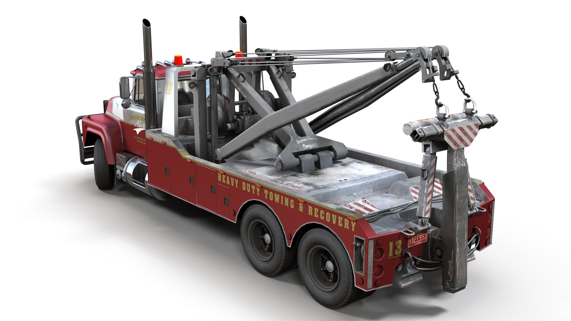 Mack R Wrecker Pbr 3D - TurboSquid 1613386