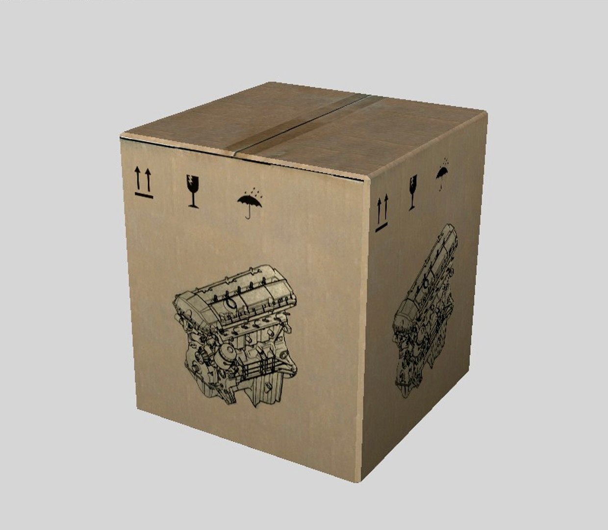 Engine Parts Box 3d X