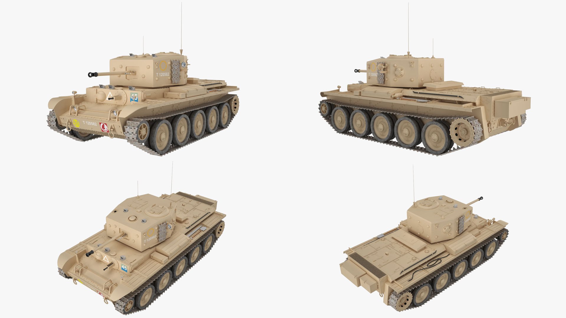 Cromwell Iv 27m Desert 3D Model - TurboSquid 1611046