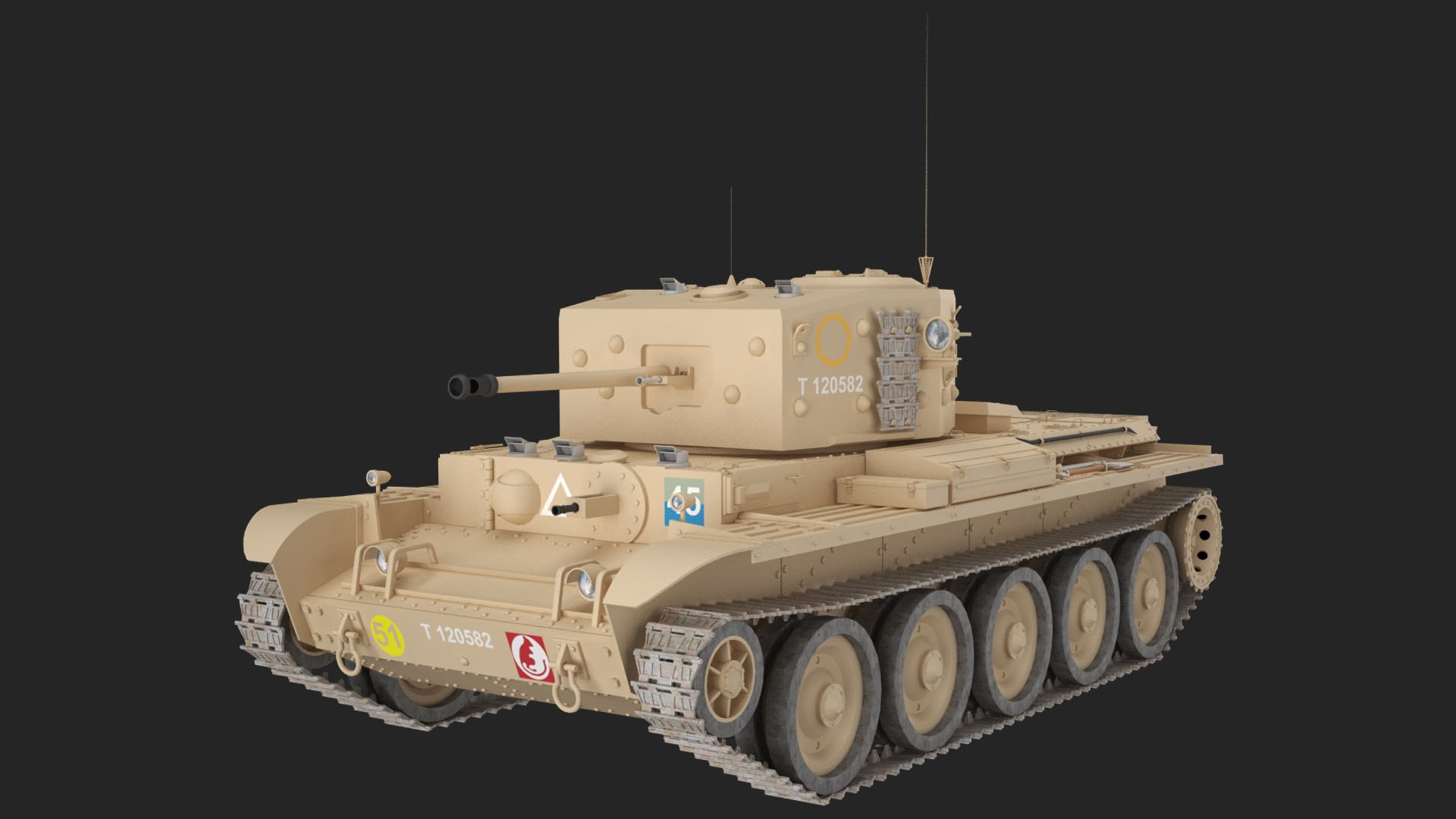 Cromwell Iv 27m Desert 3D Model - TurboSquid 1611046