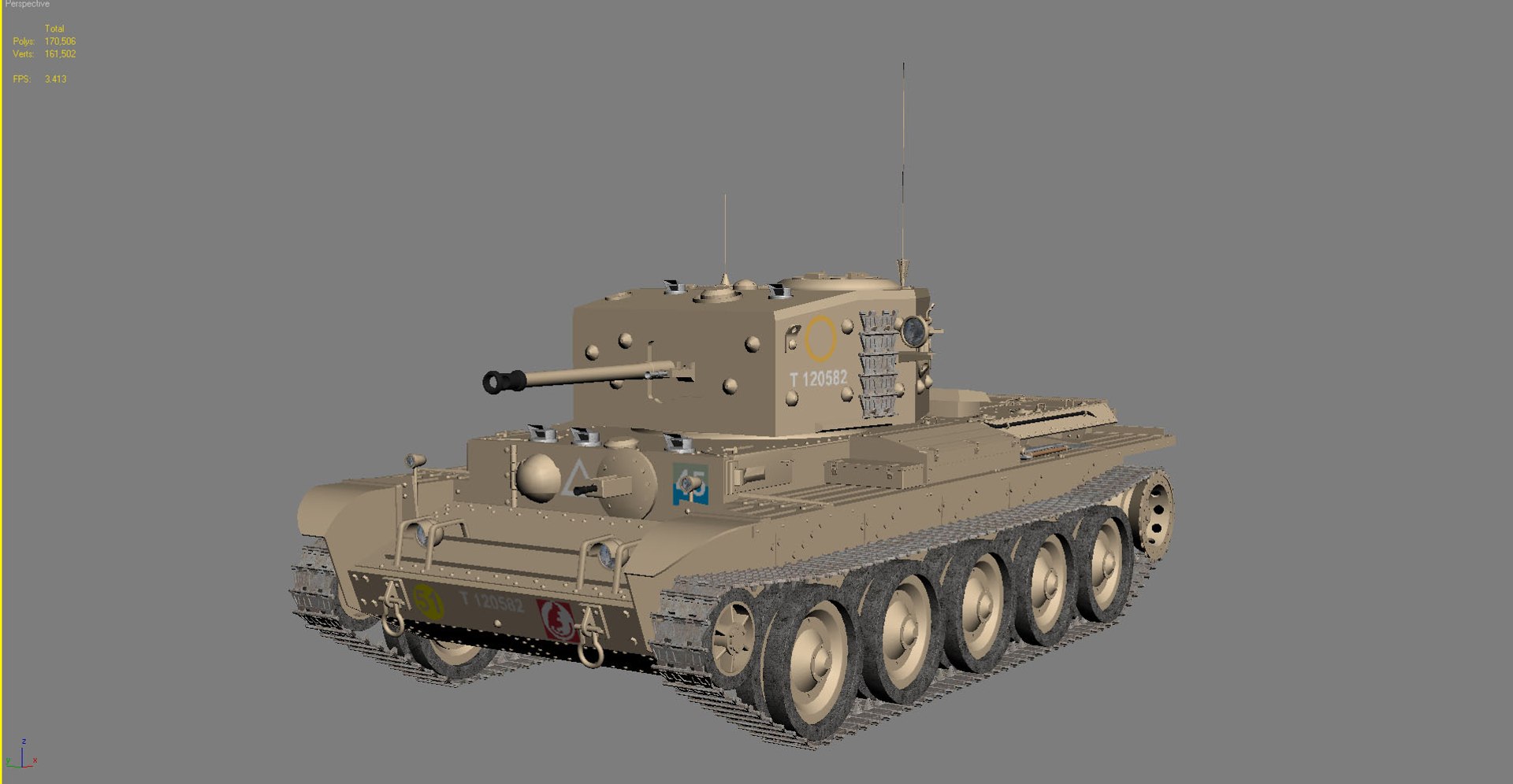 Cromwell Iv 27m Desert 3D Model - TurboSquid 1611046