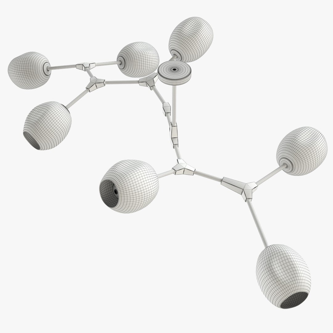 3D Branch Lamps Modern Chandelier - TurboSquid 1216844