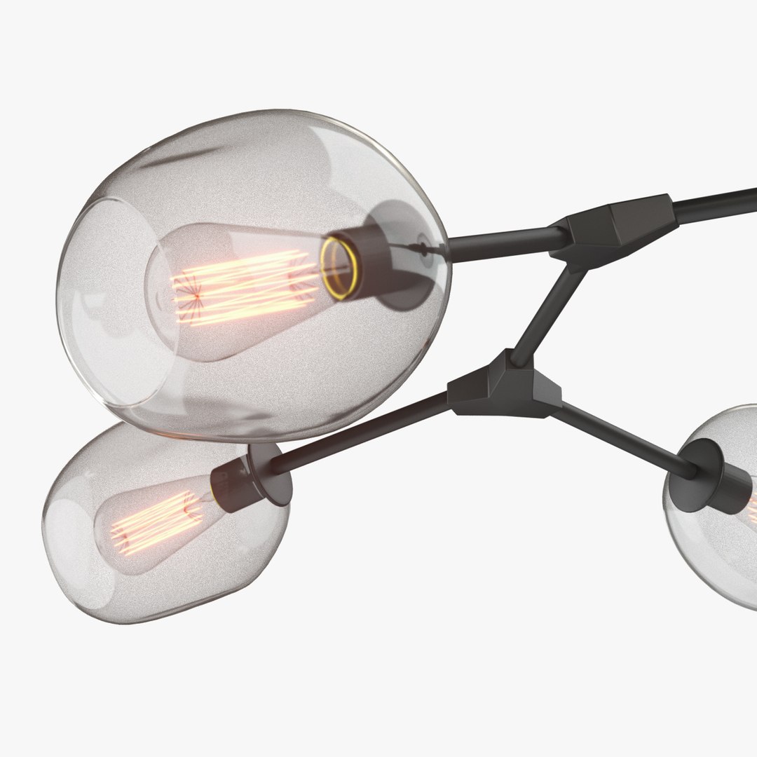 3D Branch Lamps Modern Chandelier - TurboSquid 1216844