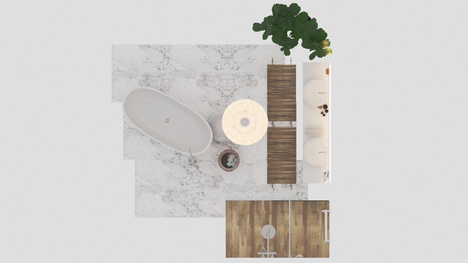 3D Model Morden Bathroom Set - TurboSquid 2080000