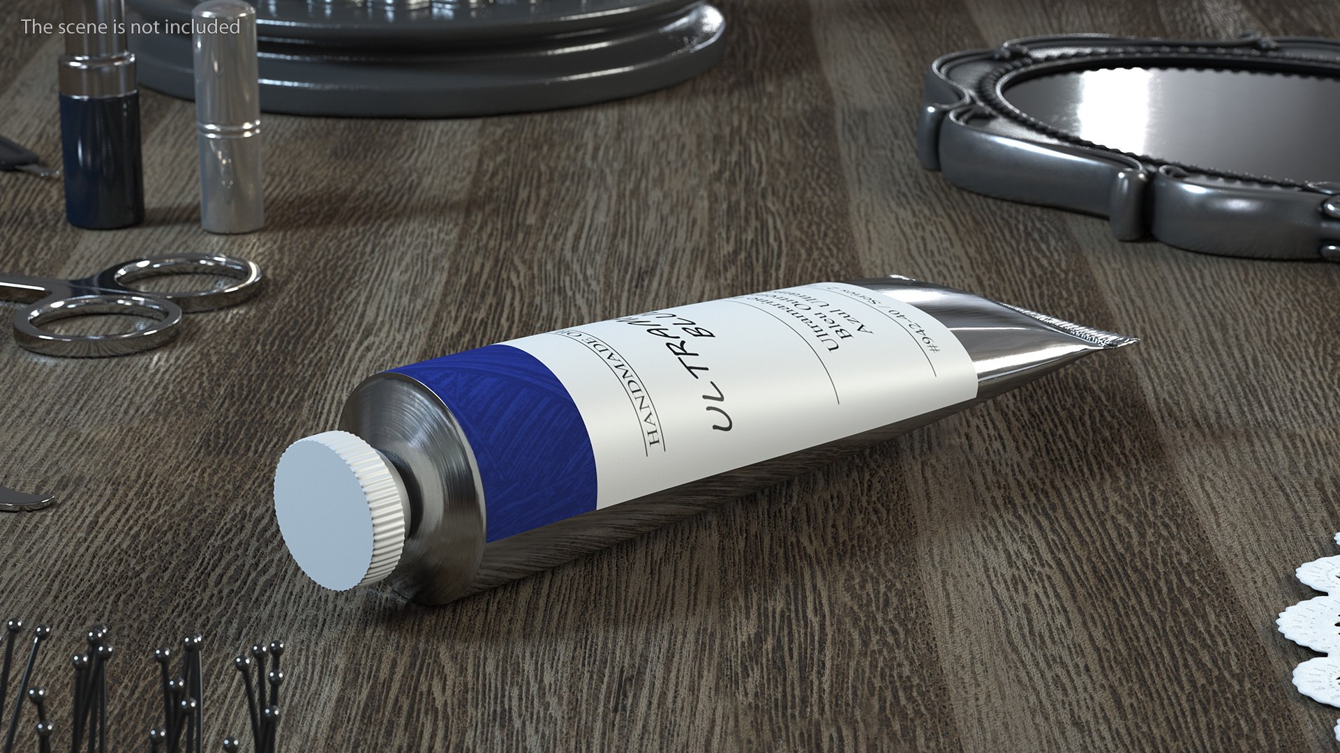 3D Ultramarine Blue Oil Paint Tube - TurboSquid 1812054