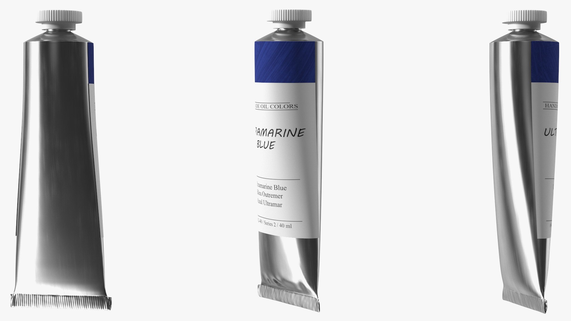 3D Ultramarine Blue Oil Paint Tube - TurboSquid 1812054