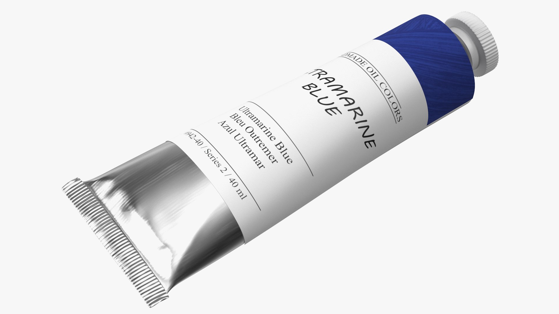 3D Ultramarine Blue Oil Paint Tube - TurboSquid 1812054