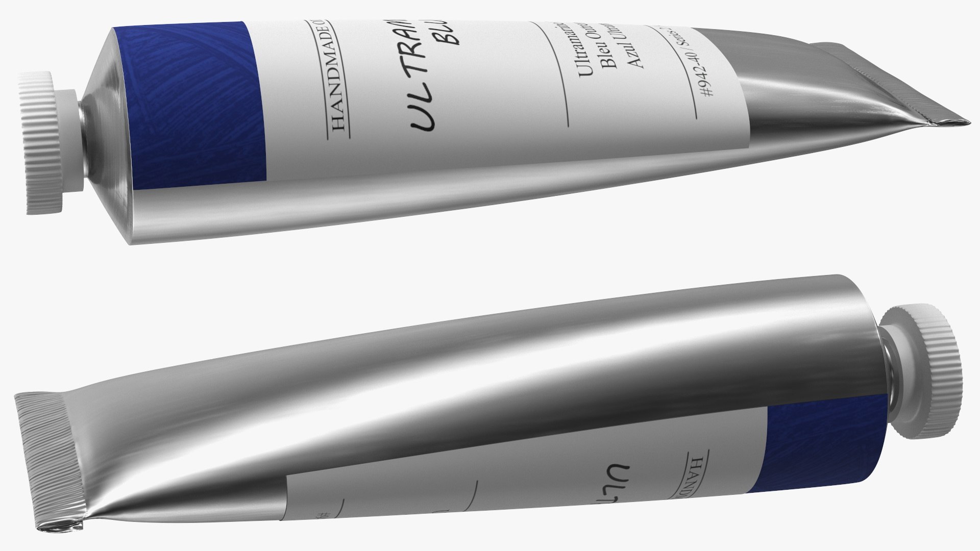 3D Ultramarine Blue Oil Paint Tube - TurboSquid 1812054