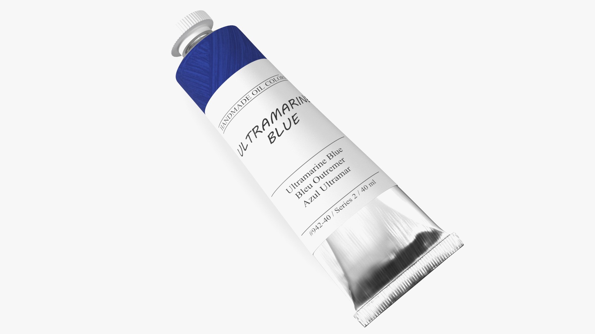 3D Ultramarine Blue Oil Paint Tube - TurboSquid 1812054