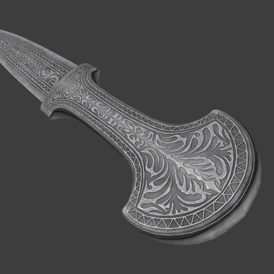 3ds Old Solid Silver Dagger