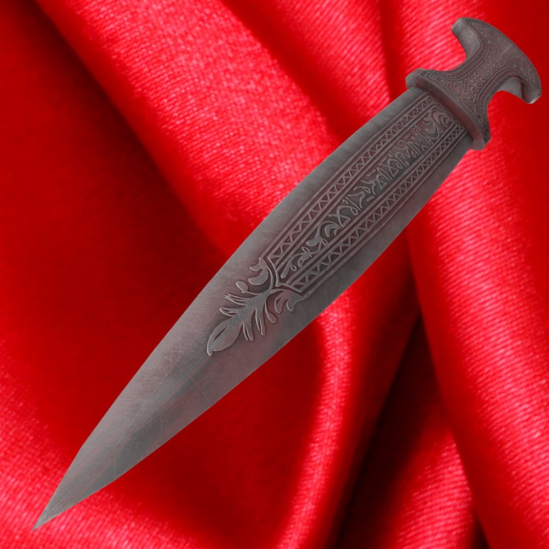 3ds Old Solid Silver Dagger