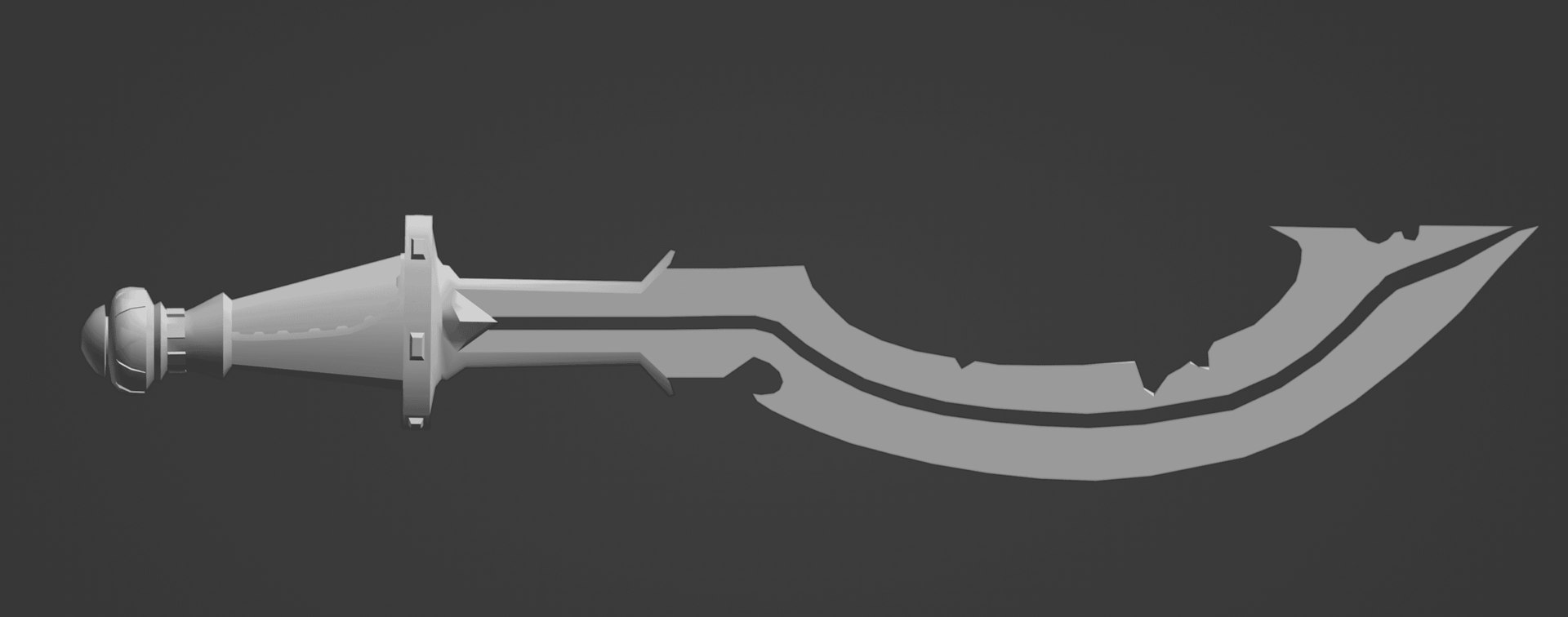 Curved Fantasy Sword 3D - TurboSquid 2314434