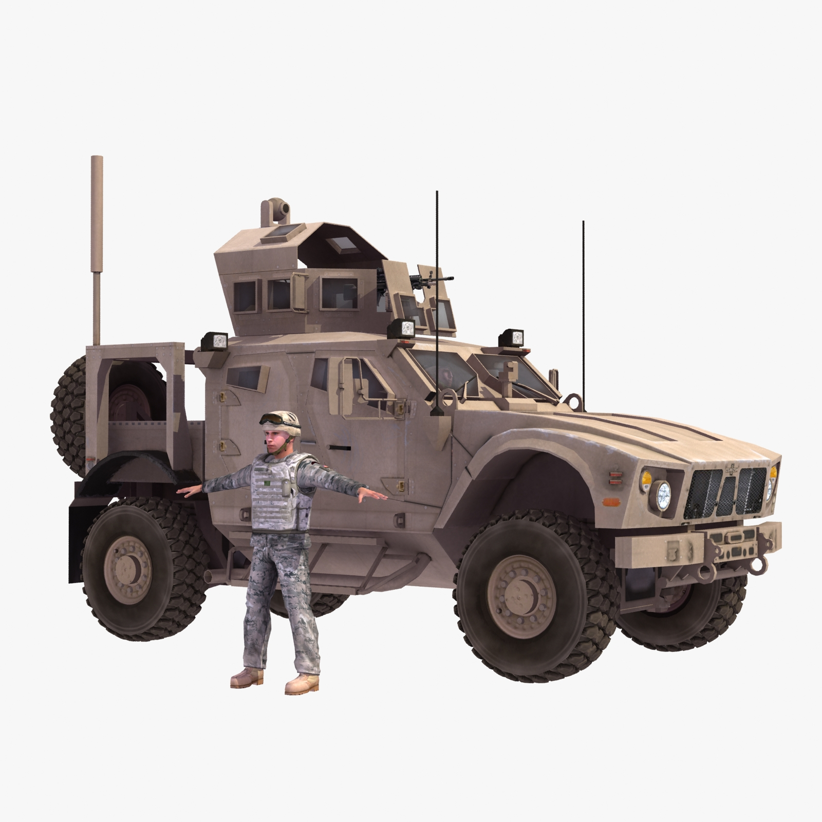 3d matv vehicle army model