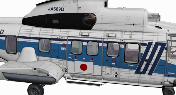 as332 super puma 3d model